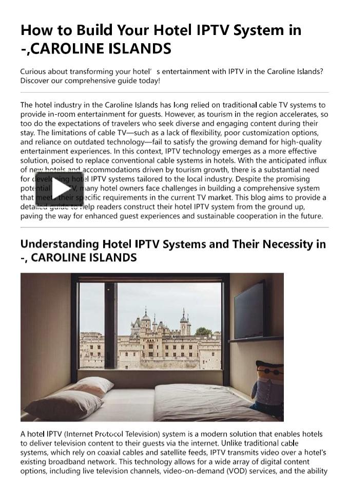 PPT – How to Build Your Hotel IPTV System in -，CAROLINE ISLANDS PowerPoint presentation | free ...