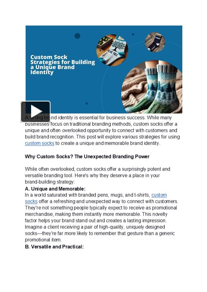 PPT – Custom Sock Strategies for Building a Unique Brand Identity PowerPoint presentation | free ...