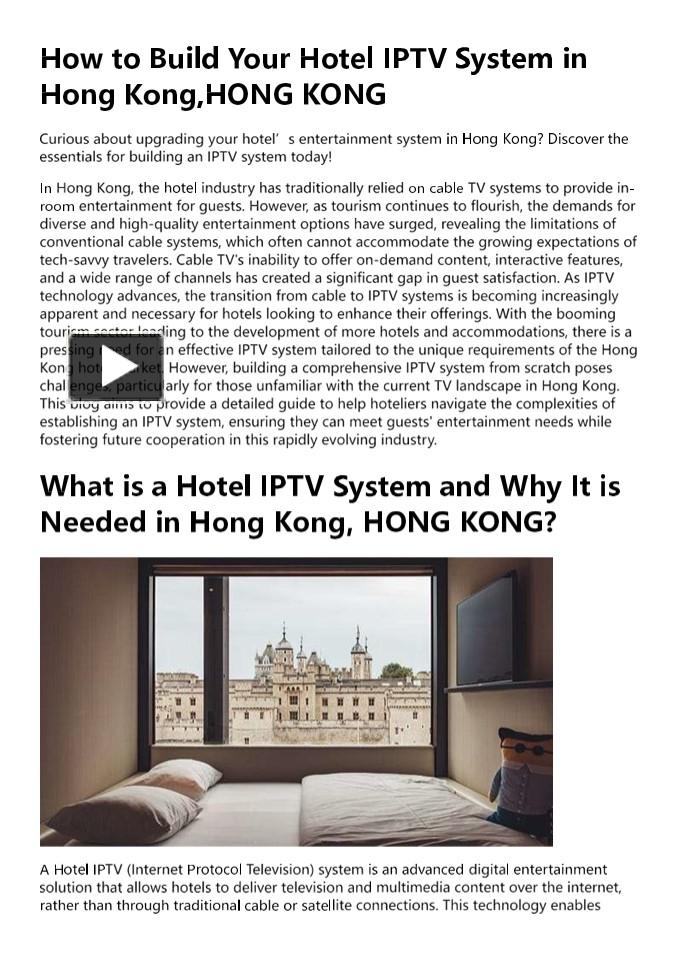 PPT – How to Build Your Hotel IPTV System in Hong Kong，HONG KONG PowerPoint presentation | free ...