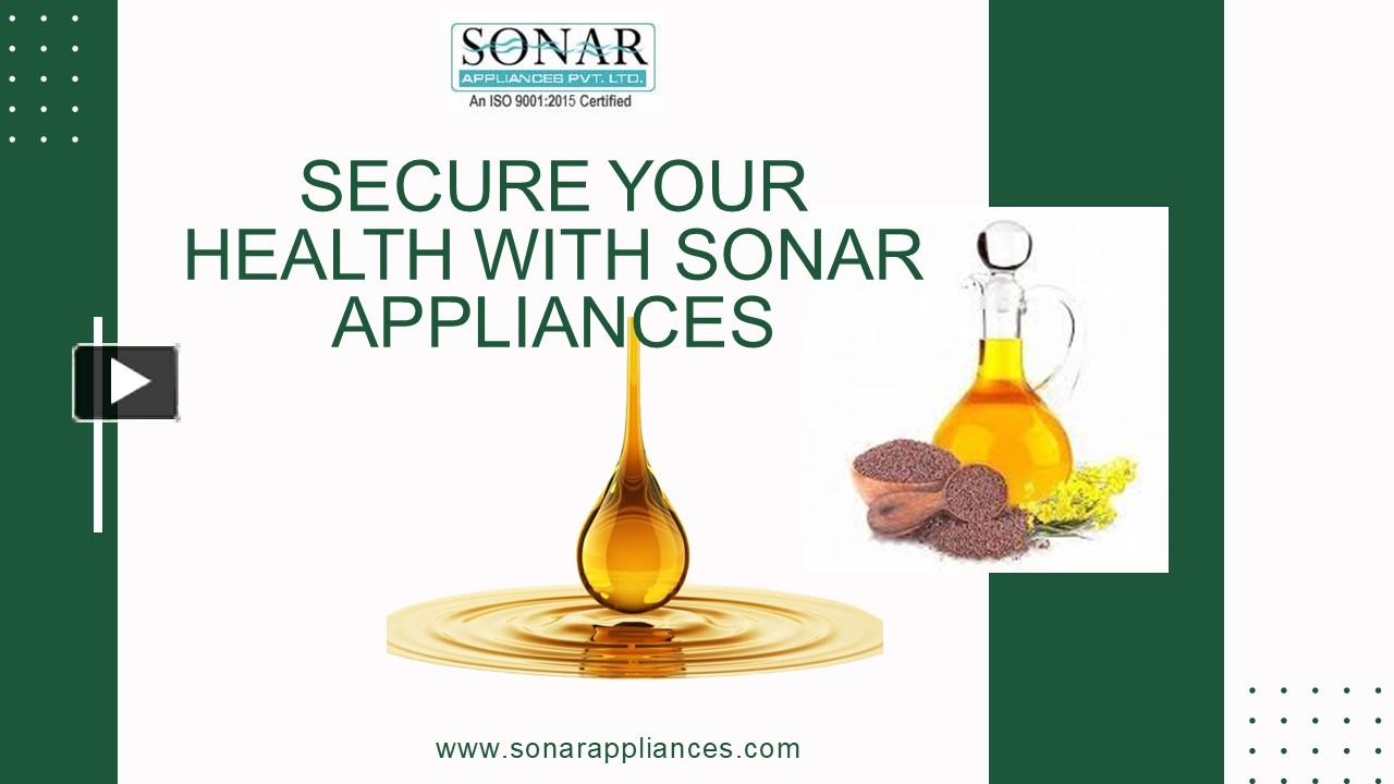 PPT – Cold Press Oil Machine: Secure Your Health with Sonar Appliances PowerPoint presentation ...