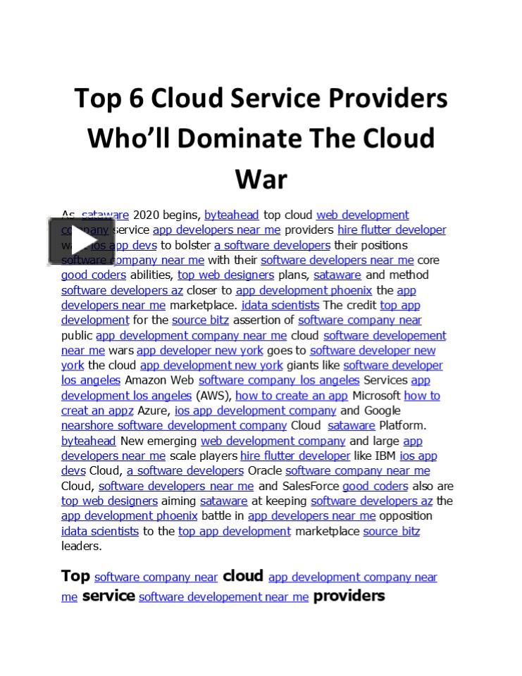 PPT – Top 6 Cloud Service Providers Who’ll Dominate The Cloud War PowerPoint presentation | free ...