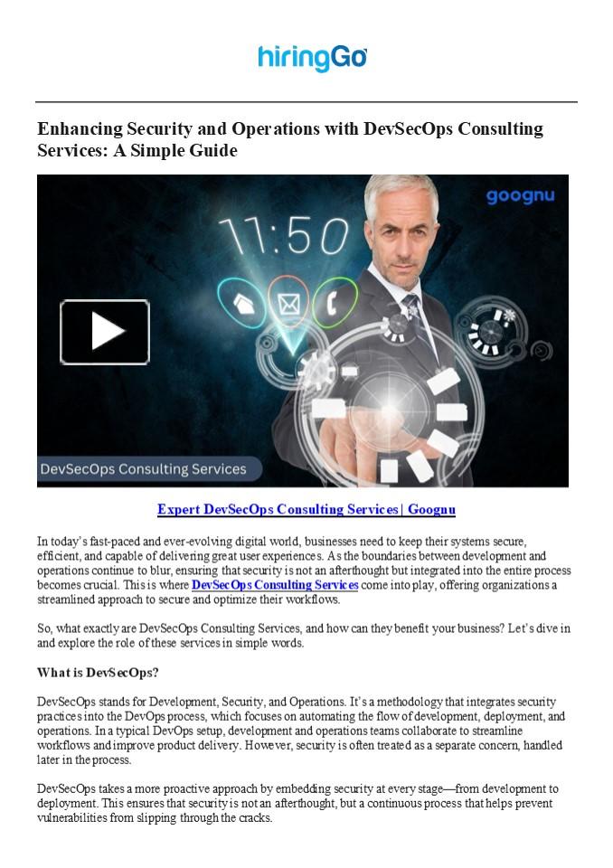 PPT – Expert DevSecOps Consulting Services | Goognu PowerPoint presentation | free to download ...