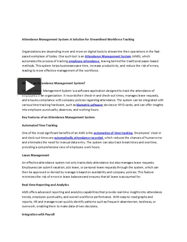PPT – Attendance Management Software PowerPoint presentation | free to download - id: 9c1e1f-OWZhZ