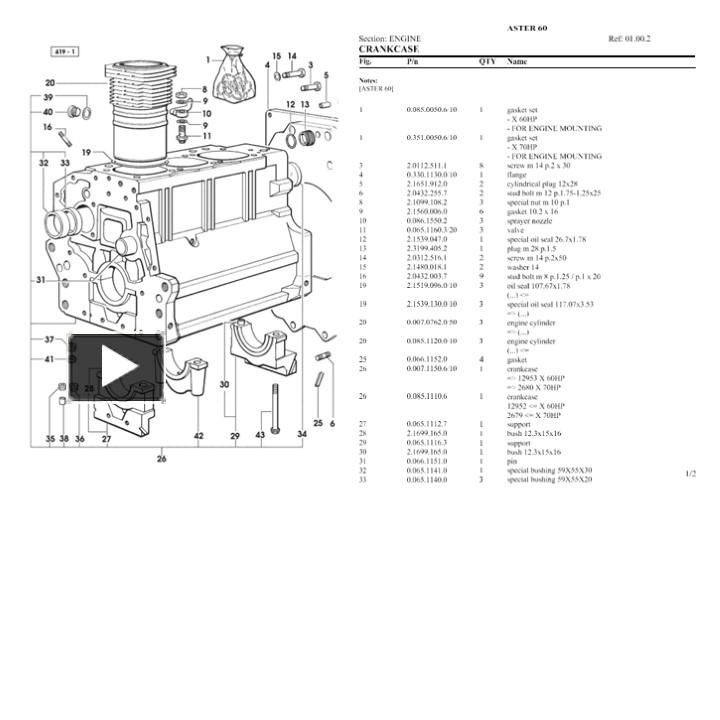 SAME aster 60 Tractor Parts Catalogue Manual Instant Download presentation | free to download