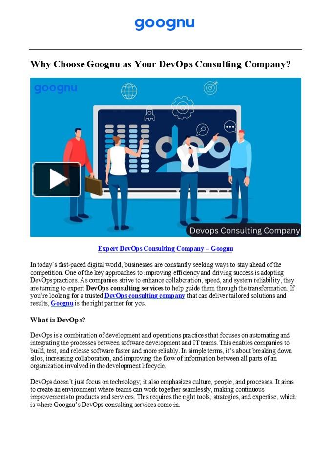 PPT – Expert DevOps Consulting Company – Goognu PowerPoint presentation | free to download - id ...