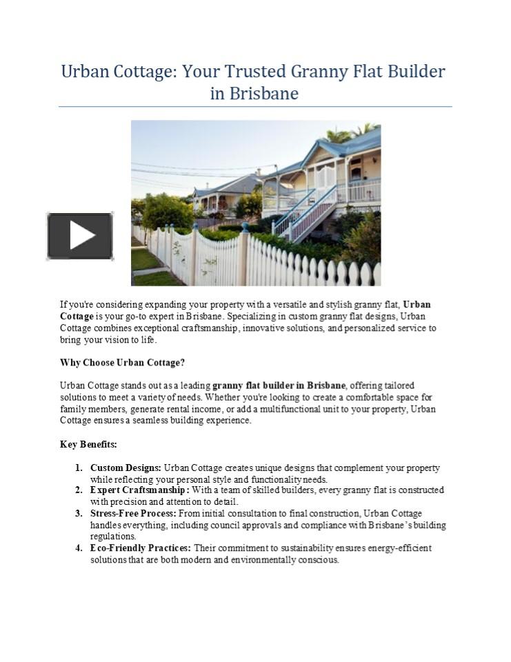 PPT – Granny flat brisbane PowerPoint presentation | free to download - id: 9c332f-YWYwZ