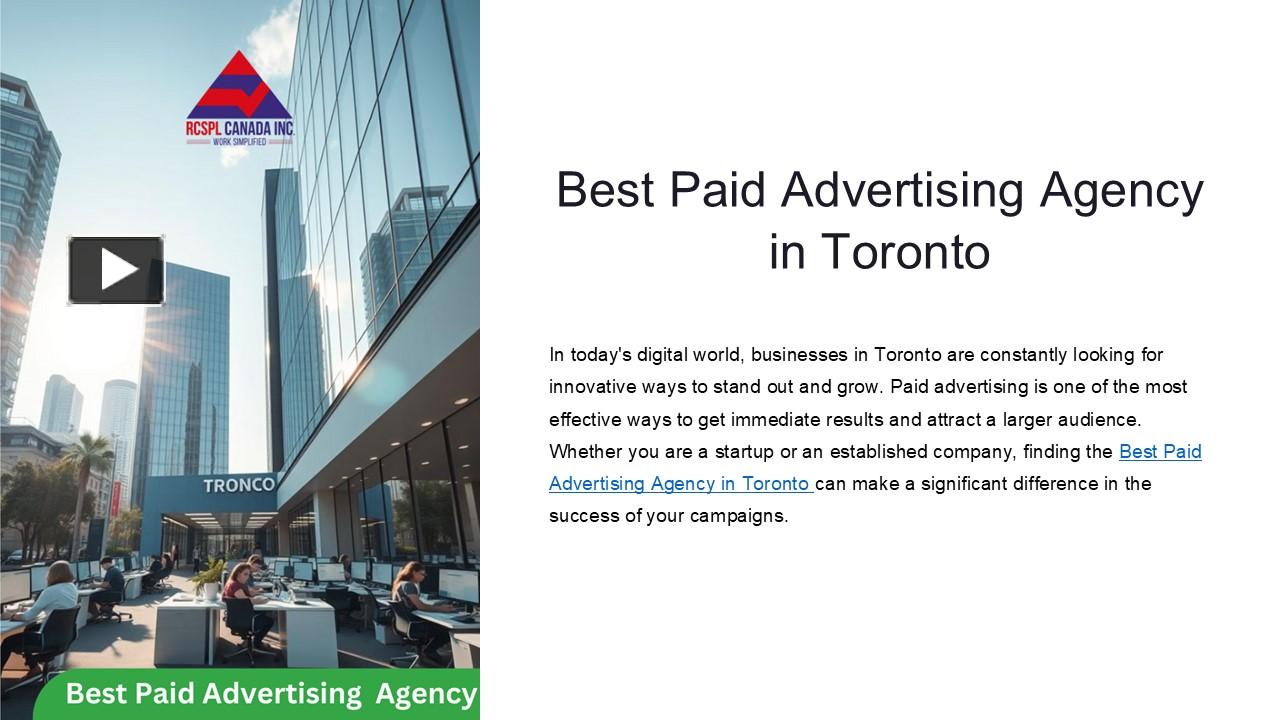 PPT – Best Toronto Paid Advertising Agencies for Your Success PowerPoint presentation | free to ...