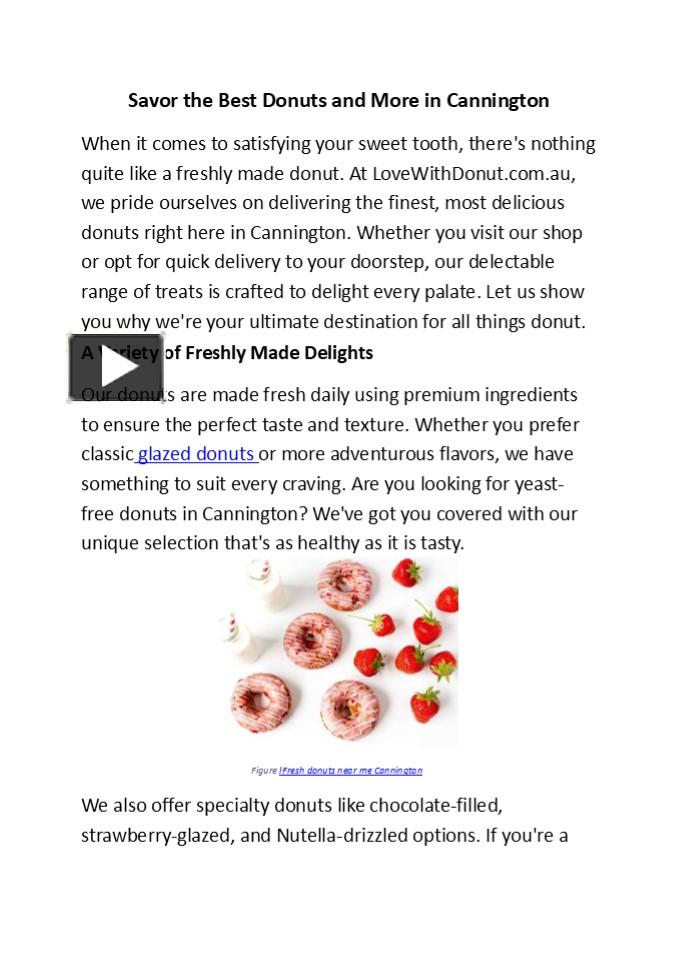 PPT – Savor the Best Donuts and More in Cannington PowerPoint ...