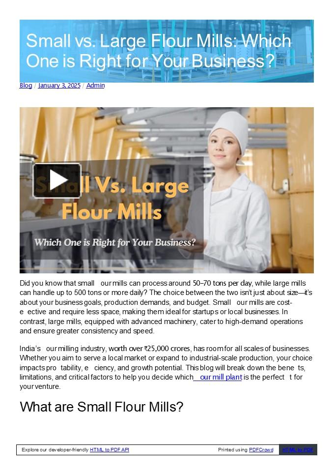 PPT – Large Flour Mills: Advantages, Comparison & Insights | FlourTech PowerPoint presentation ...