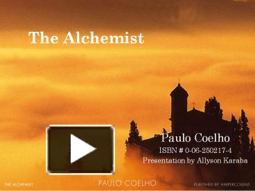 The Alchemist presentation | free to download
