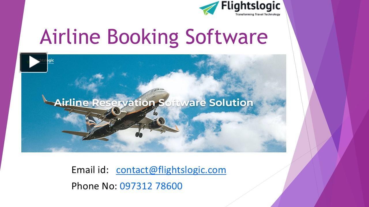 Airline Booking Software presentation | free to download