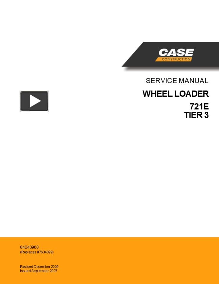 PPT – CASE 721E TIER 3 WHEEL LOADER Service Repair Manual Instant Download PowerPoint ...
