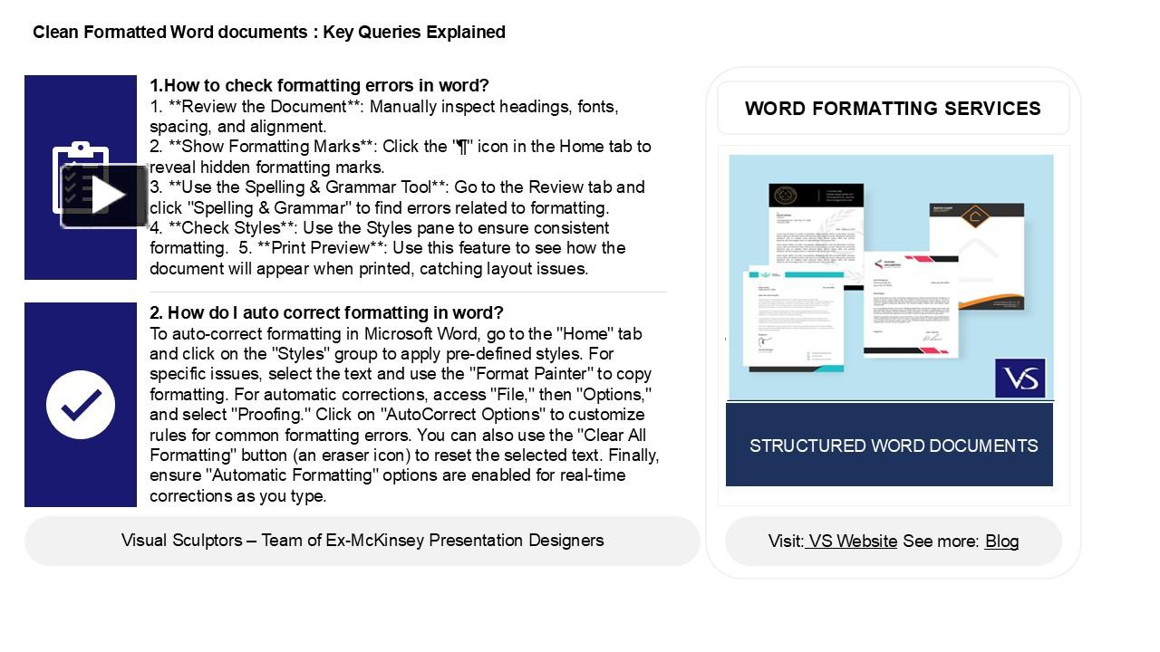 Ppt How To Identify And Correct Formatting Errors In Word Powerpoint
