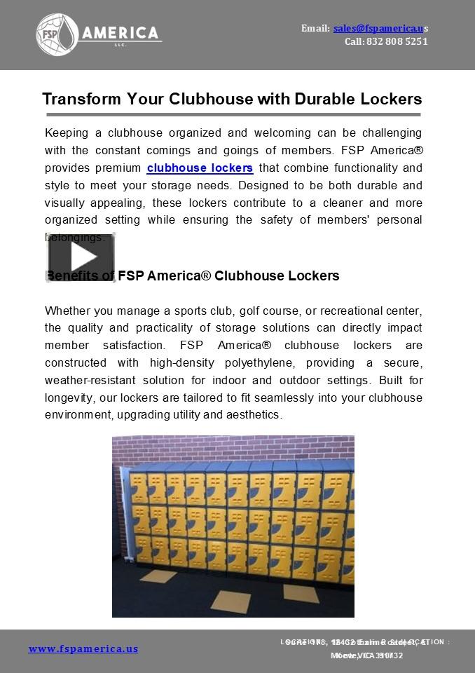 PPT – Transform Your Clubhouse with Durable Lockers PowerPoint presentation | free to download ...