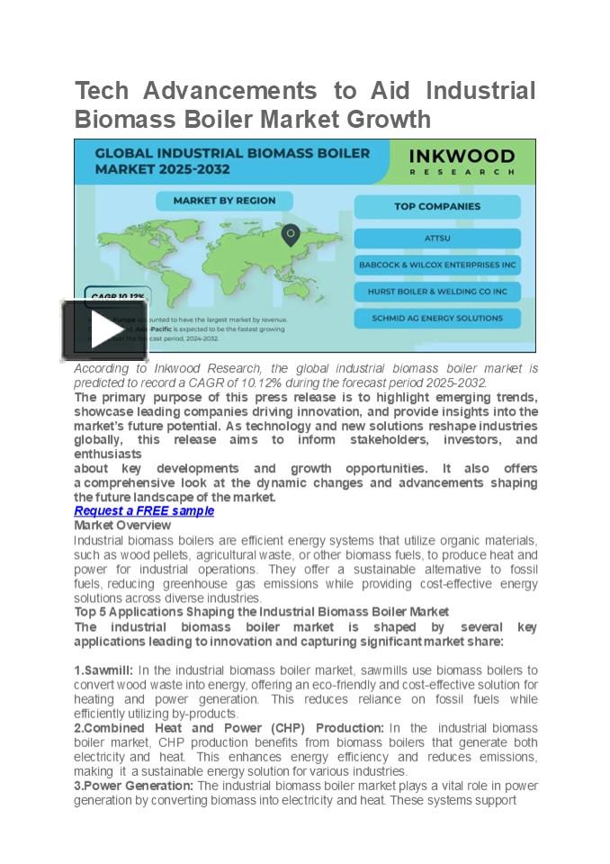 PPT – Tech Advancements to Aid Industrial Biomass Boiler Market Growth PowerPoint presentation ...