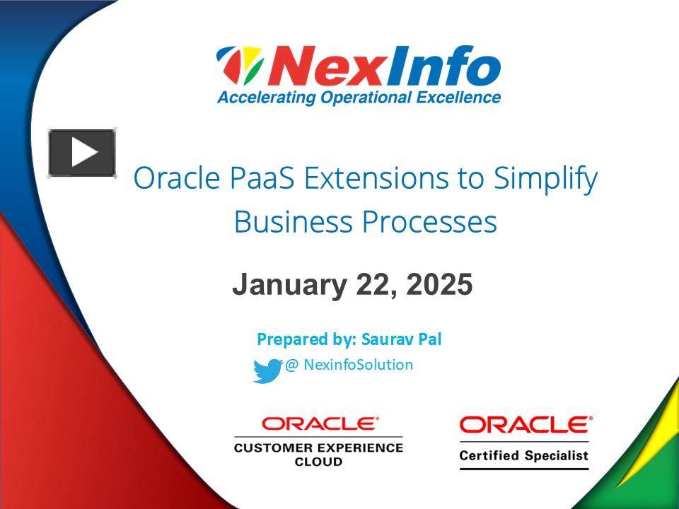 NexInfo_Oracle PaaS Webinar presentation | free to download