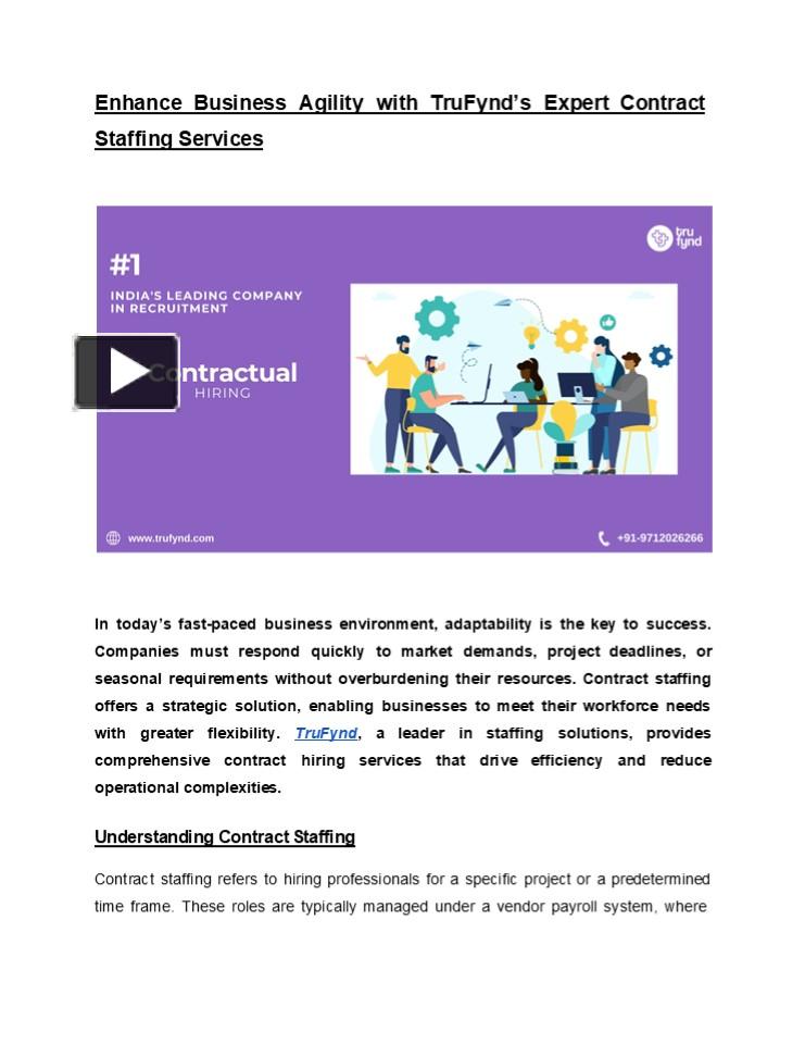 PPT – Enhance Business Agility with TruFynd’s Expert Contract Staffing Services PowerPoint ...