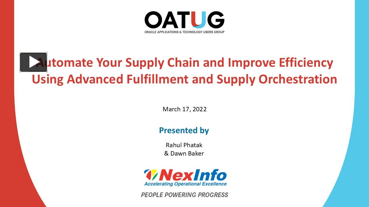 Automate Your Supply Chain & Improve Efficiency Using Advanced Fulfillment & Supply ...