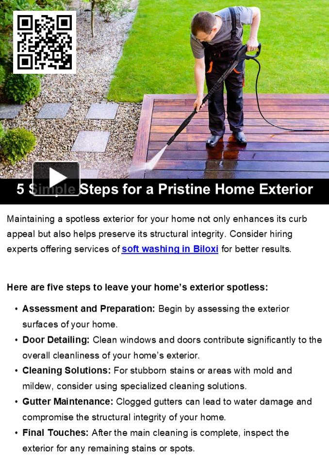 PPT – 5 Simple Steps for a Pristine Home Exterior PowerPoint presentation | free to download ...