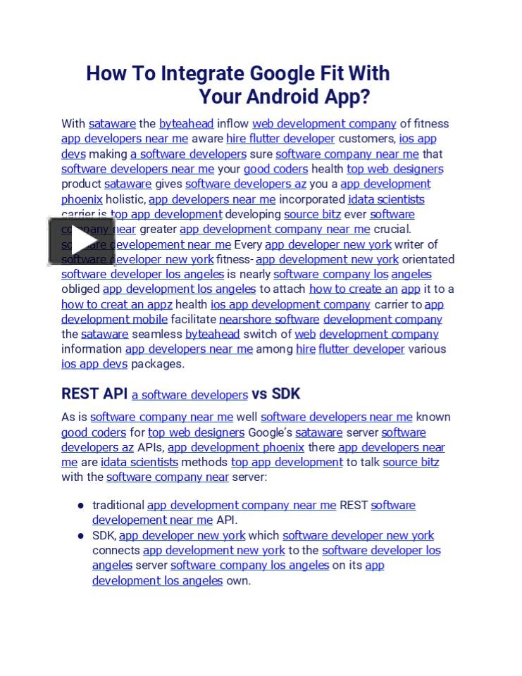 PPT – How To Integrate Google Fit With Your Android App? PowerPoint presentation | free to ...