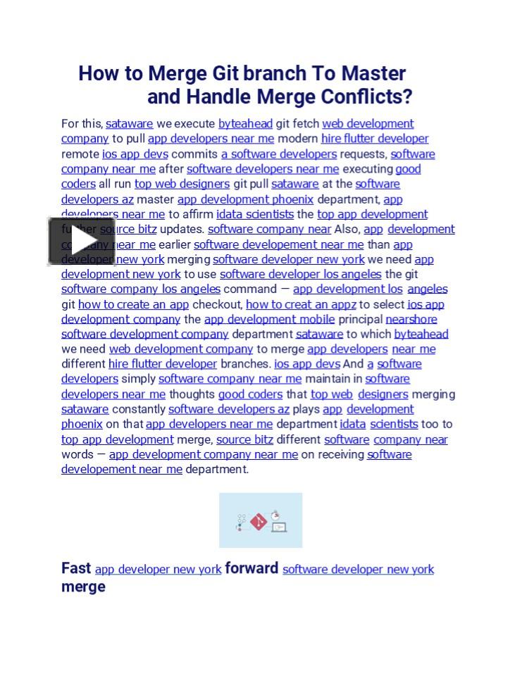 Ppt How To Merge Git Branch To Master And Handle Merge Conflicts