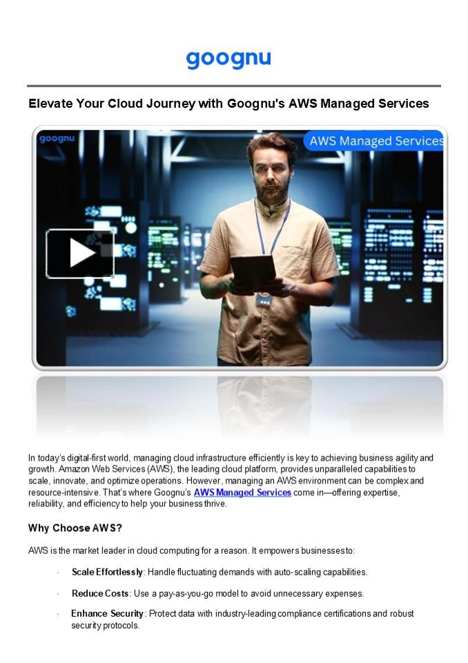 PPT – Simplify AWS Management with Goognu PowerPoint presentation | free to download - id ...