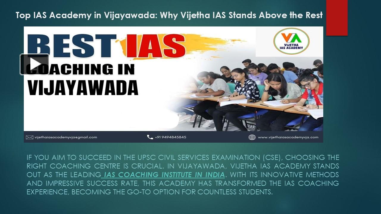 PPT – Top IAS Academy in Vijayawada: Why Vijetha IAS Stands Above the Rest PowerPoint ...