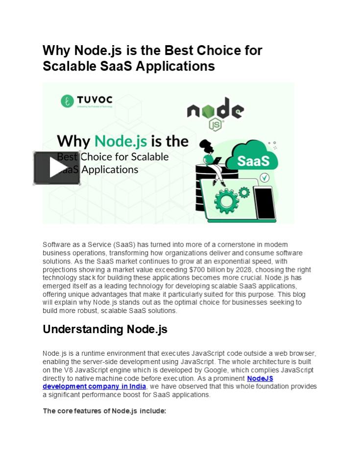 Ppt Why Nodejs Is The Best Choice For Scalable Saas Applications Powerpoint Presentation