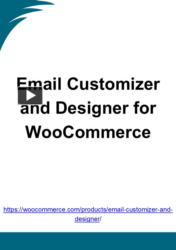 Ppt Woocommerce Emails Template Customizer Powerpoint Presentation