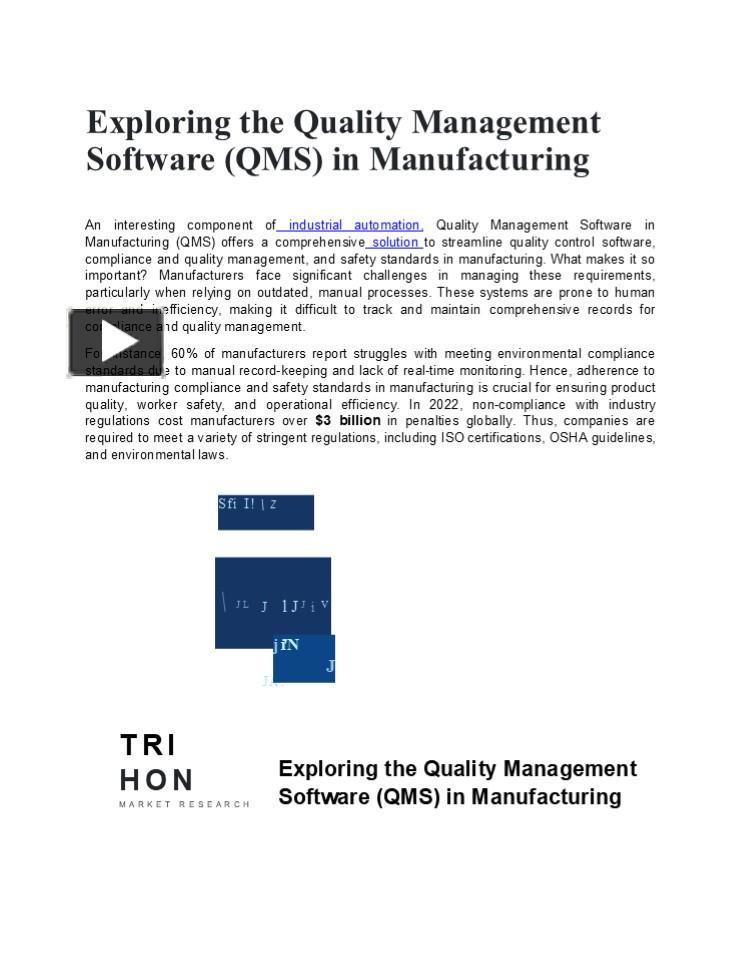 PPT – Exploring the Quality Management Software (QMS) in Manufacturing PowerPoint presentation ...