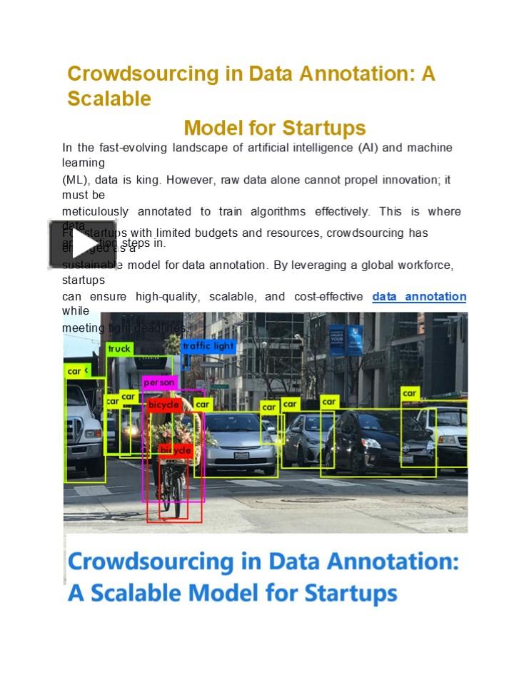 PPT – Crowdsourcing in Data Annotation: A Scalable Model for Startups PowerPoint presentation ...