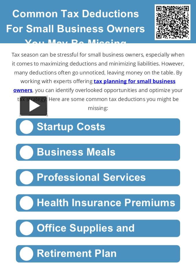 PPT – Common Tax Deductions For Small Business Owners You May Be Missing PowerPoint presentation ...