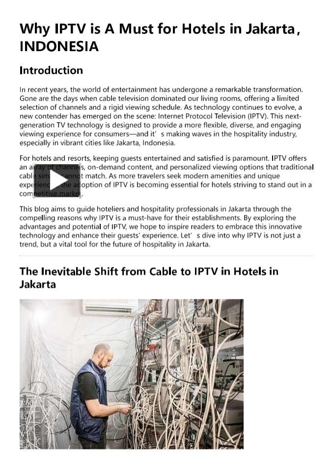 PPT – Why IPTV is A Must for Hotels in Jakarta，INDONESIA PowerPoint presentation | free to ...