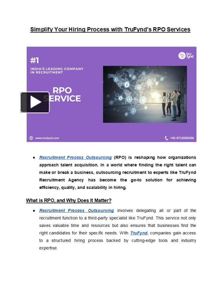 PPT – Simplify Your Hiring Process with TruFynd’s RPO Services PowerPoint presentation | free to ...