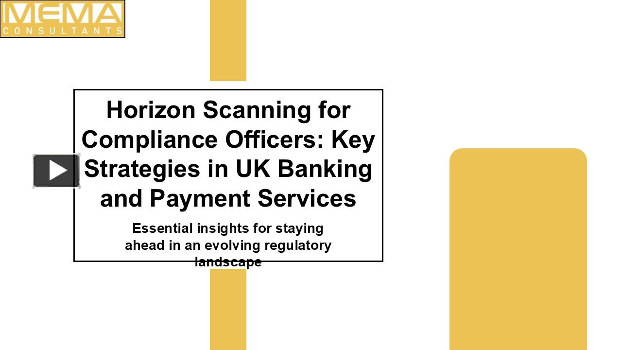 Horizon Scanning for Compliance Officers: Key Strategies for UK Banking ...