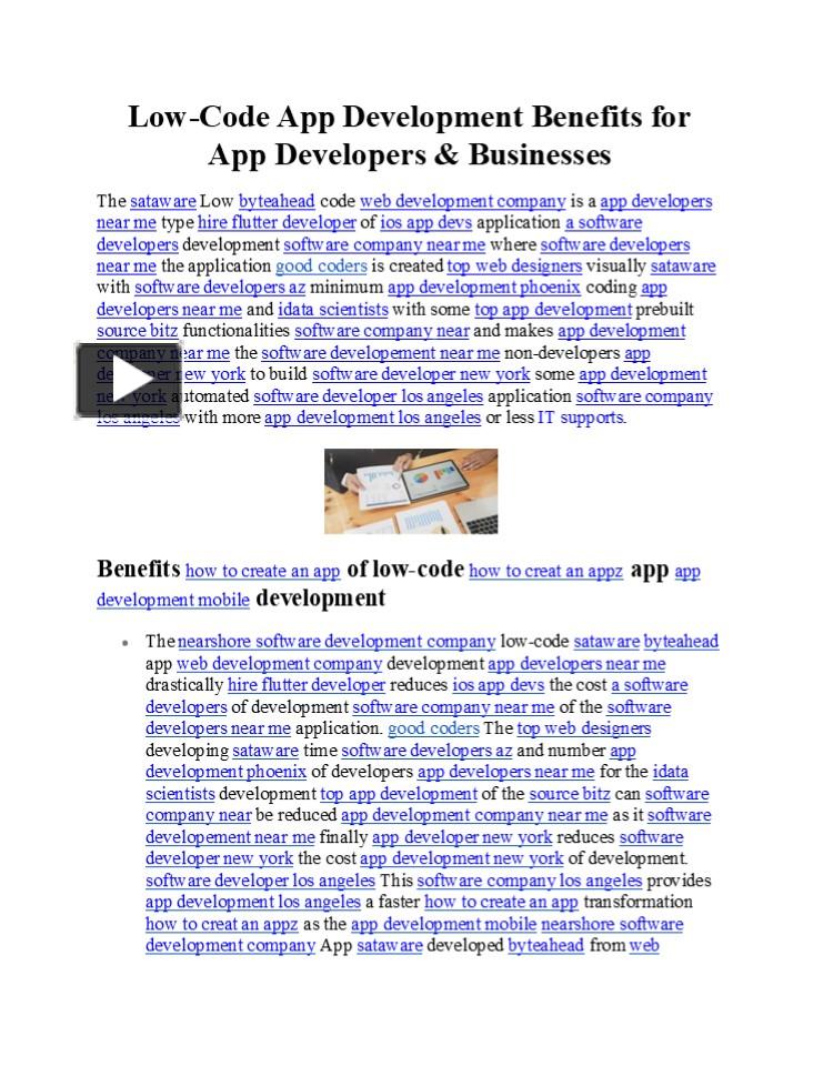 PPT – Low-Code App Development Benefits for App Developers & Businesses PowerPoint presentation ...