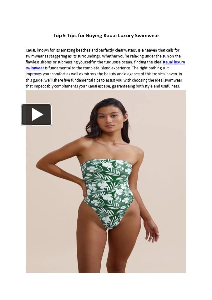 Top 5 Tips for Buying Kauai Luxury Swimwear presentation | free to download