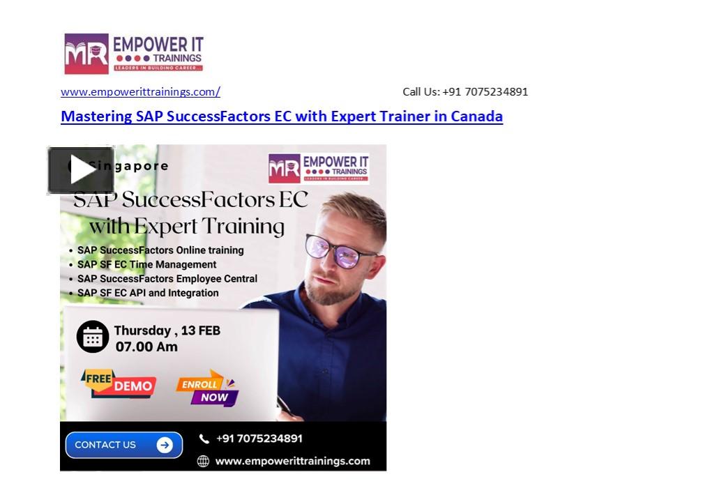 PPT – Mastering SAP SuccessFactors EC with Expert Trainer in Canada PowerPoint presentation ...