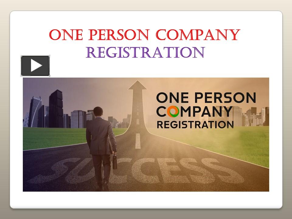 One Person Company Registration Online in Delhi India presentation ...