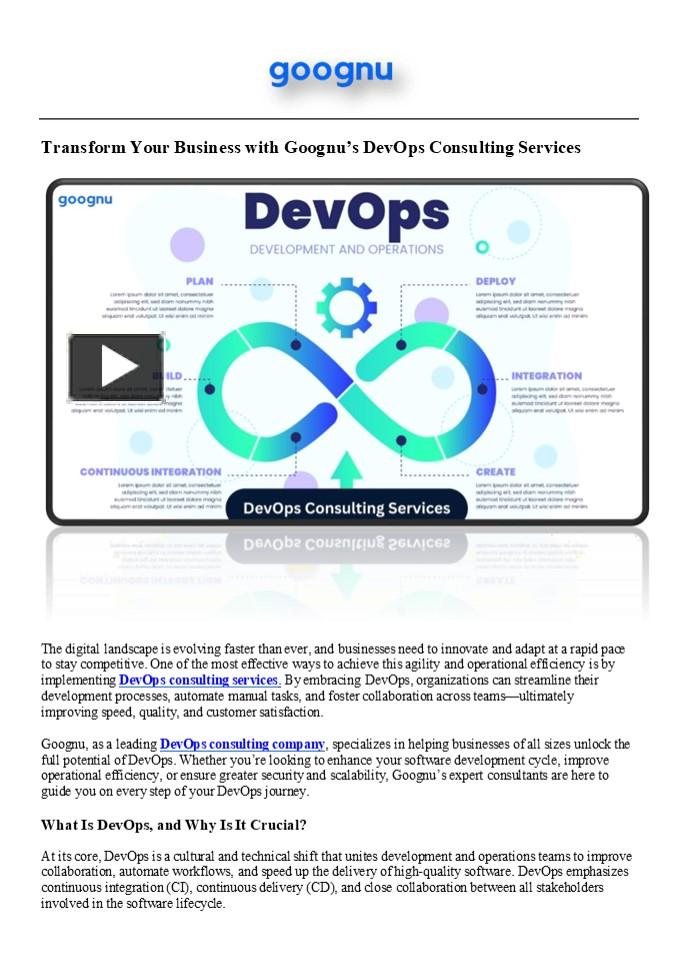 PPT – Optimize Your Development with Goognu’s DevOps Consulting PowerPoint presentation | free ...