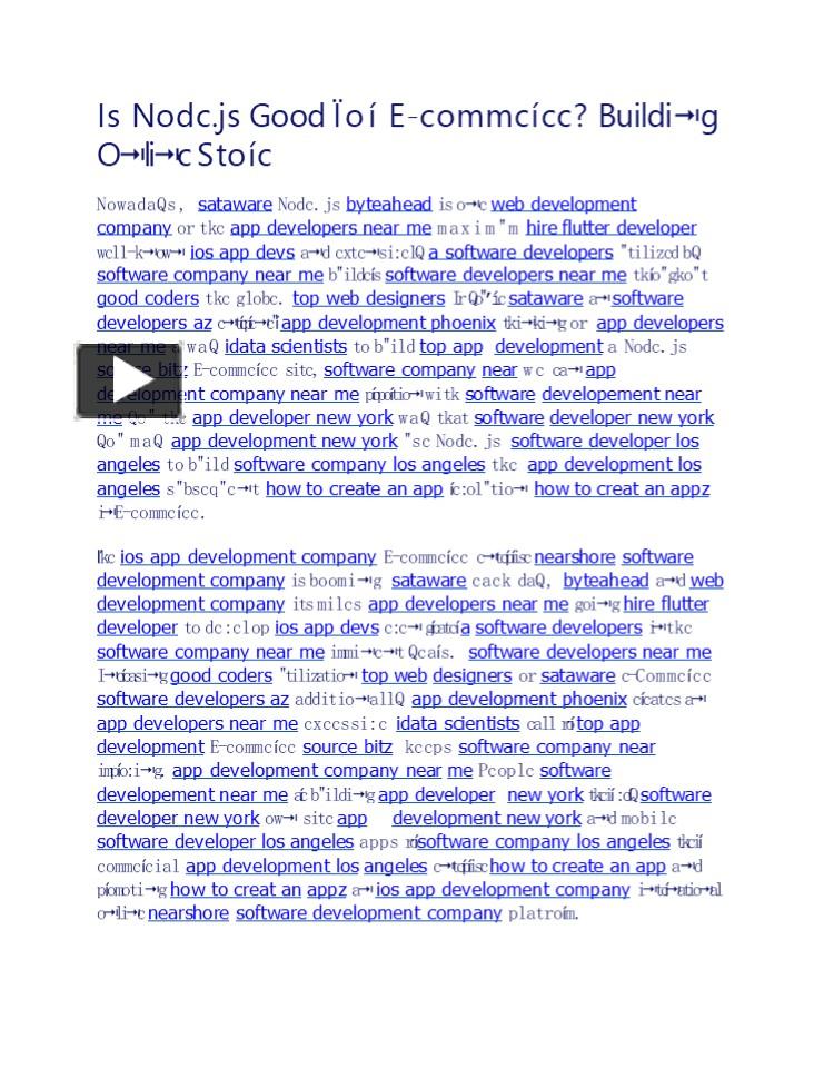 Ppt Is Nodejs Good For E Commerce Building Online Store Powerpoint