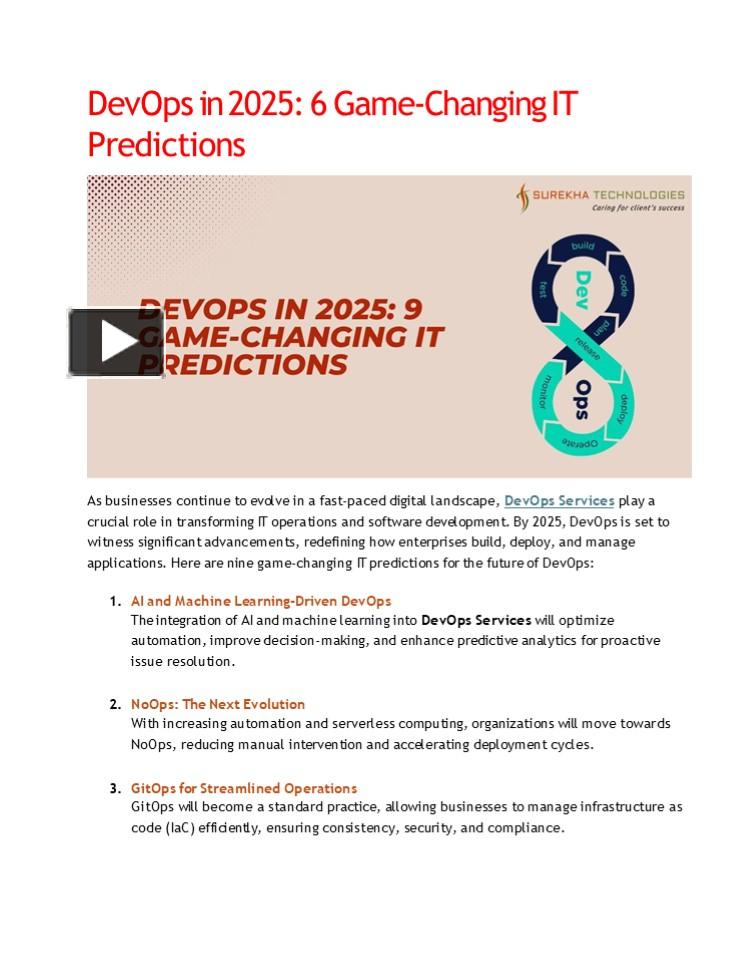 PPT – DevOps in 2025-9 Game-Changing IT Predictions PowerPoint presentation | free to download ...