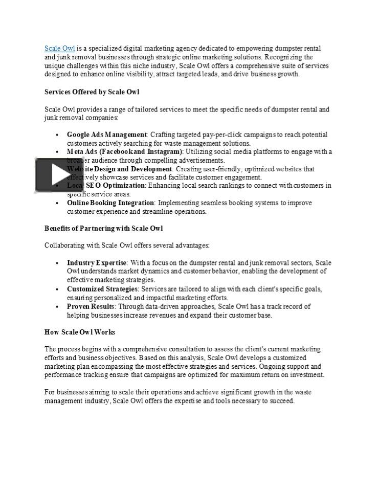 PPT – Scale Owl Digital Marketing PowerPoint presentation | free to download - id: 9c8e11-ZmQzM