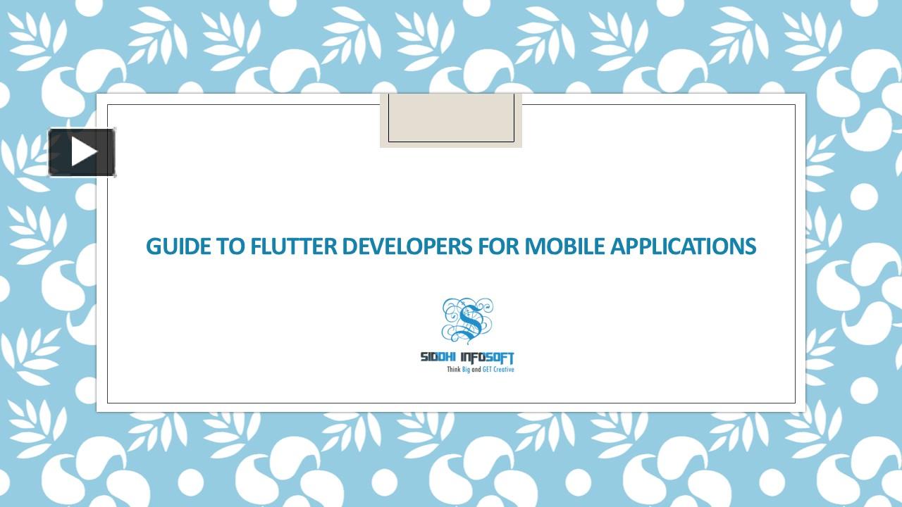 Ppt Guide To Flutter Developers For Mobile Applications Powerpoint