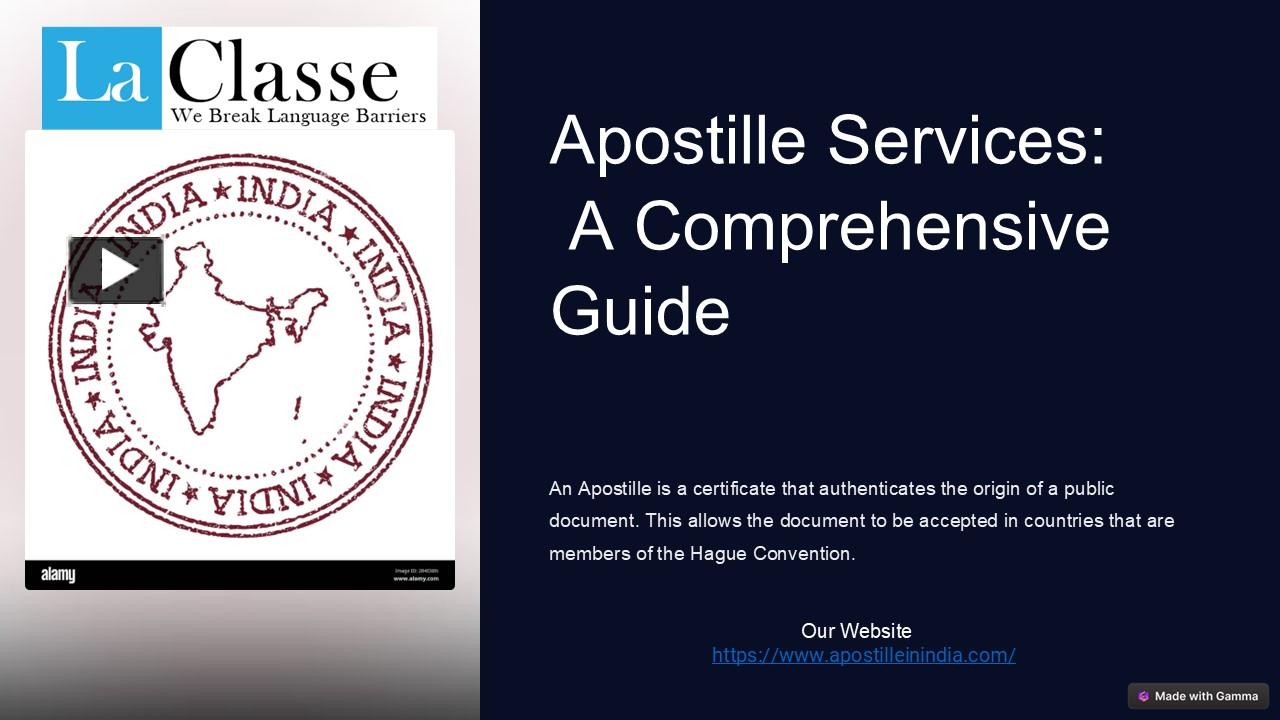 PPT – Apostille Service -La Classe PowerPoint presentation | free to download - id: 9c9179-Y2U3N