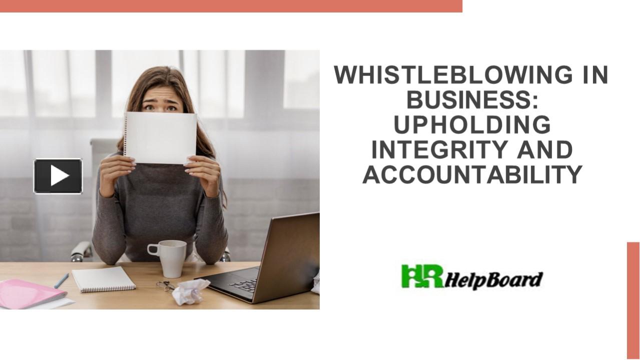 What is whistle blower policy? (Duplicate, so consider removing one ...