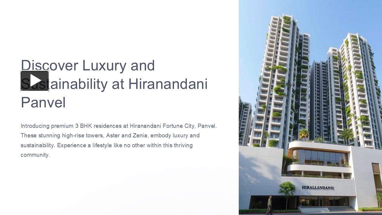 PPT – Discover Luxury and Sustainability at Hiranandani Panvel PowerPoint presentation | free to ...