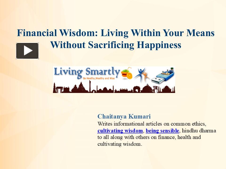 Financial Wisdom: Living Within Your Means Without Sacrificing ...
