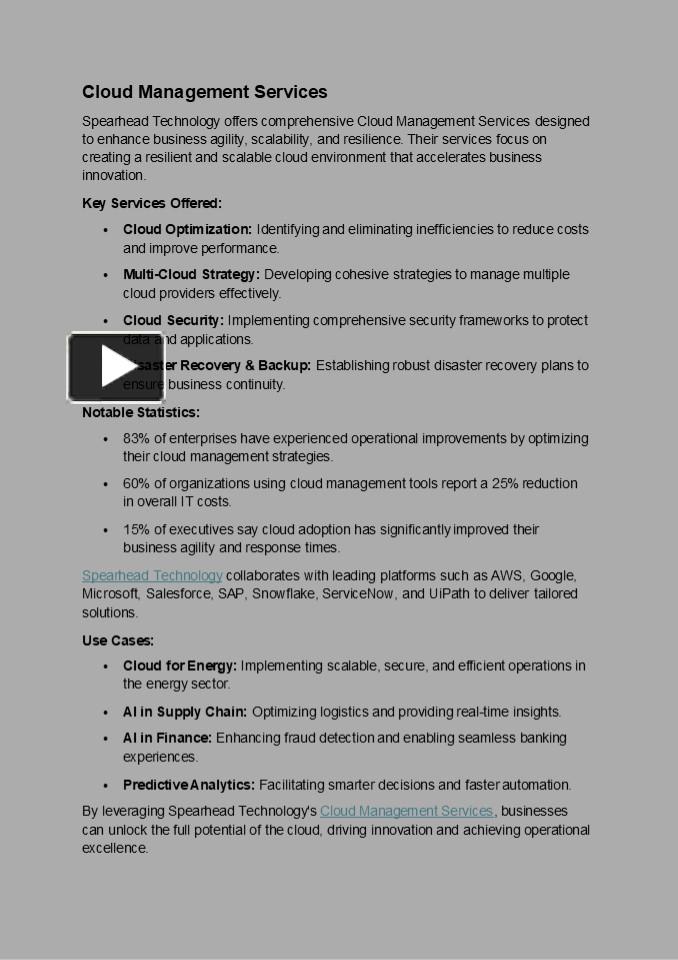 PPT – Cloud Management Services PowerPoint presentation | free to download - id: 9c95e4-NmE1N