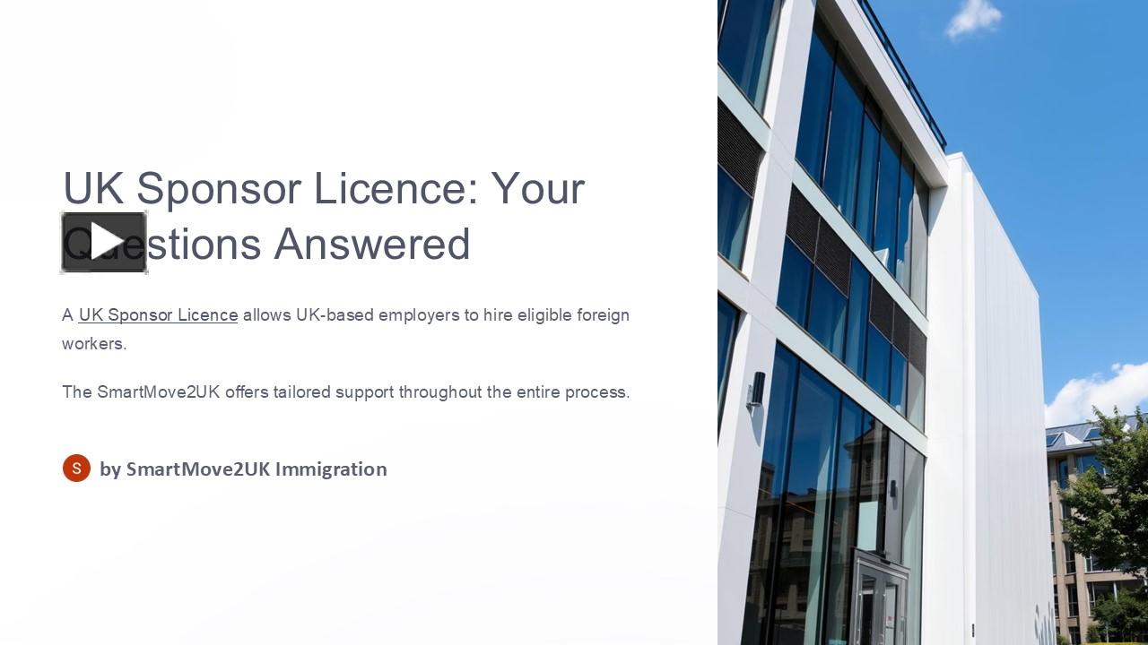 UK Sponsor Licence Guide: Eligibility, Costs, Application Process & Compliance presentation ...